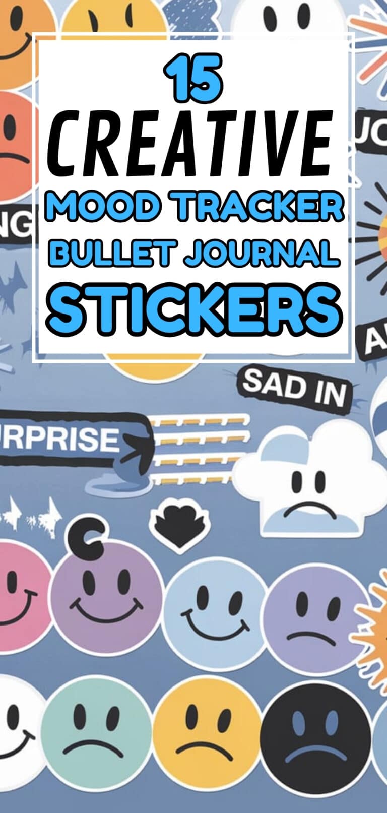 15 Creative Mood Tracker Bullet Journal Stickers - The Mega Mom