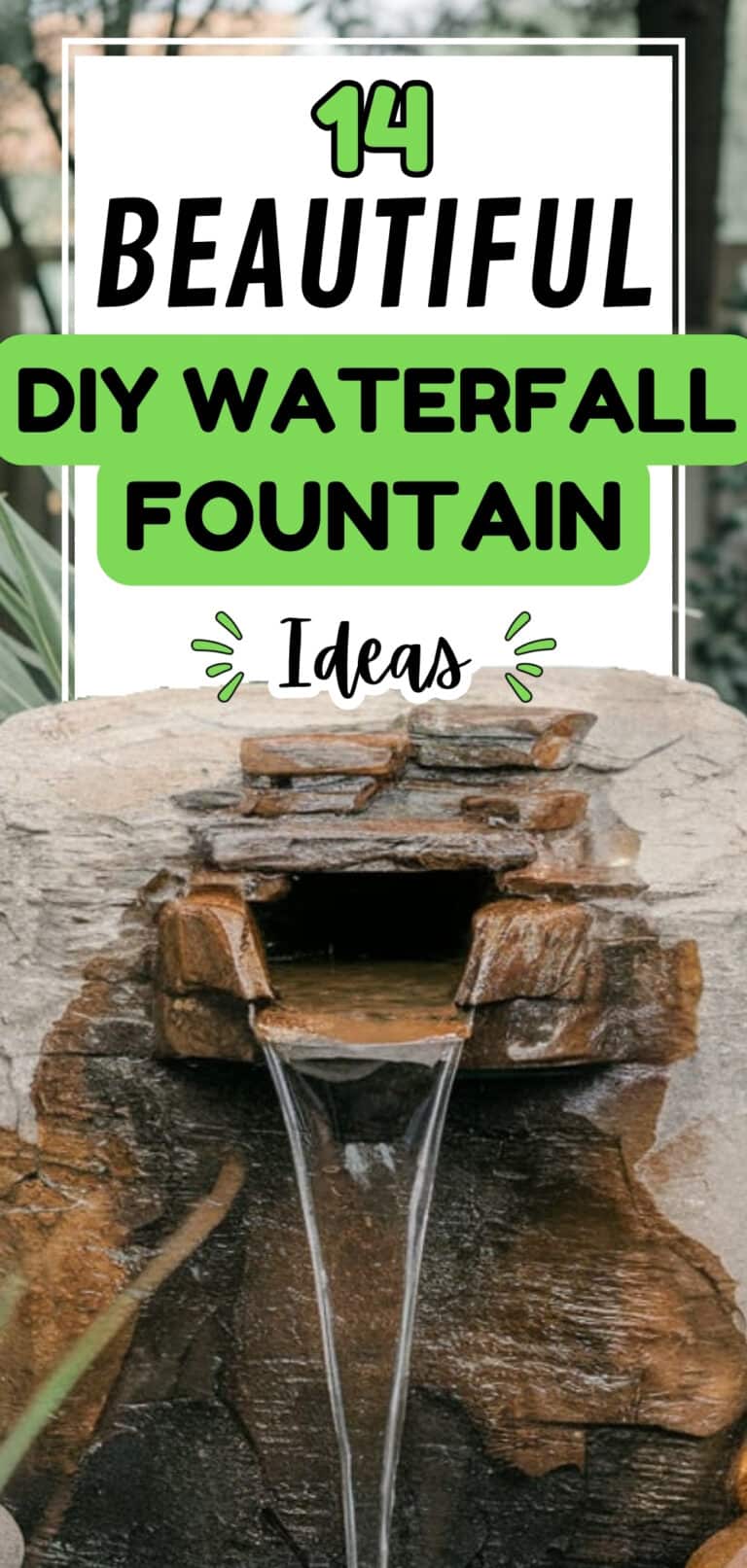 13 Beautiful DIY Waterfall Fountain Ideas - The Mega Mom