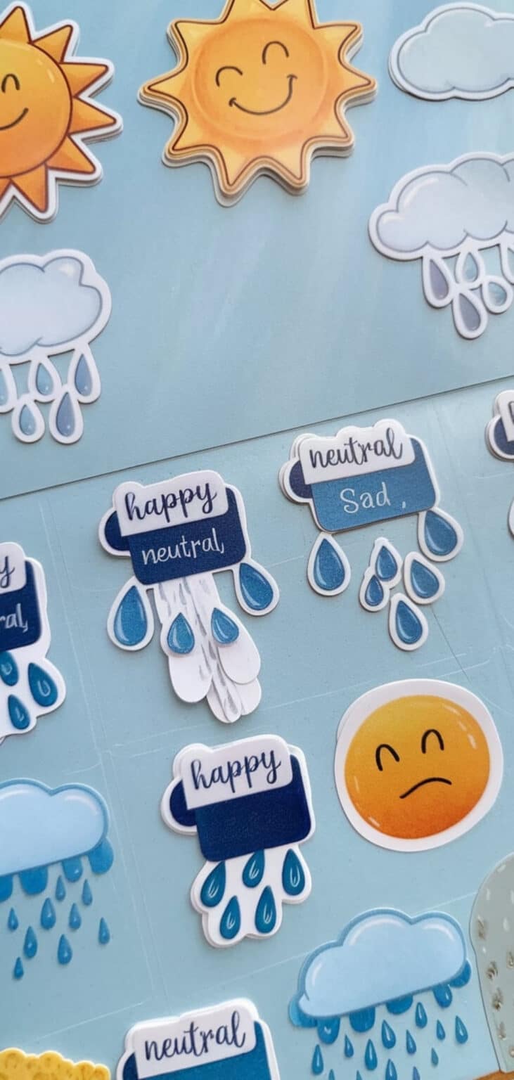 15 Creative Mood Tracker Bullet Journal Stickers - The Mega Mom