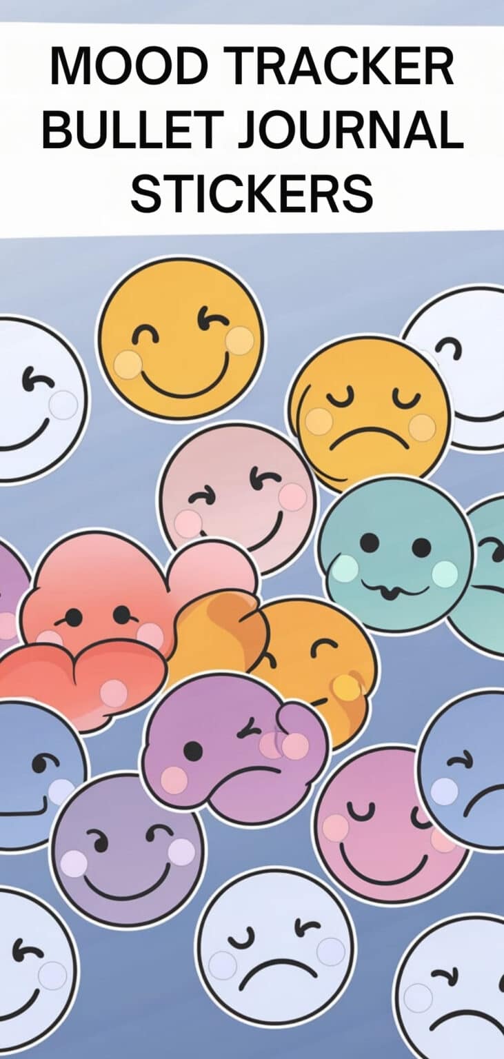 15 Creative Mood Tracker Bullet Journal Stickers - The Mega Mom