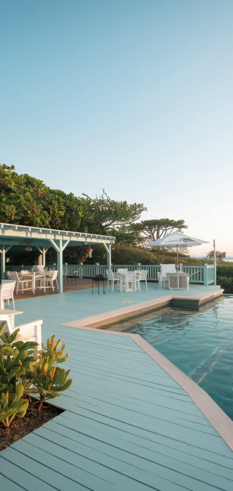 16 Stunning Coastal Large Pool Deck Decorating Ideas - The Mega Mom