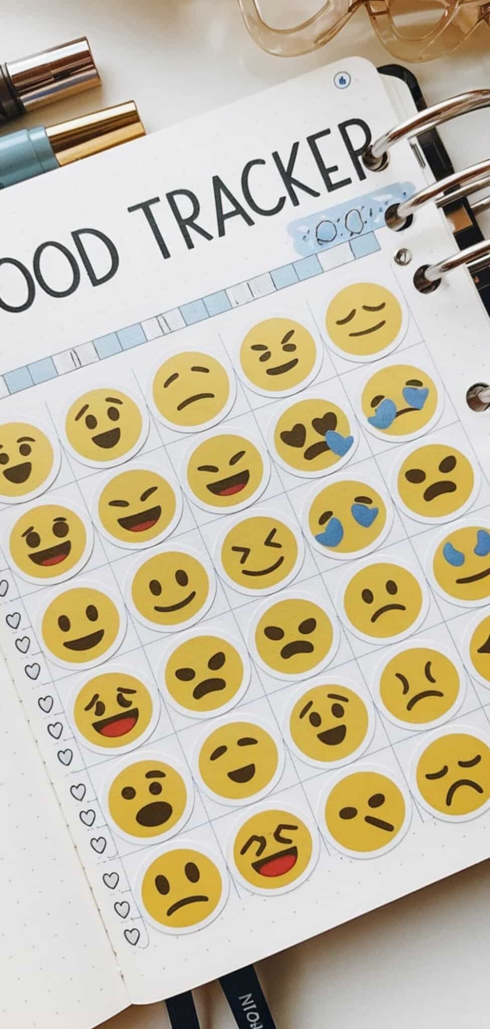15 Creative Mood Tracker Bullet Journal Stickers - The Mega Mom