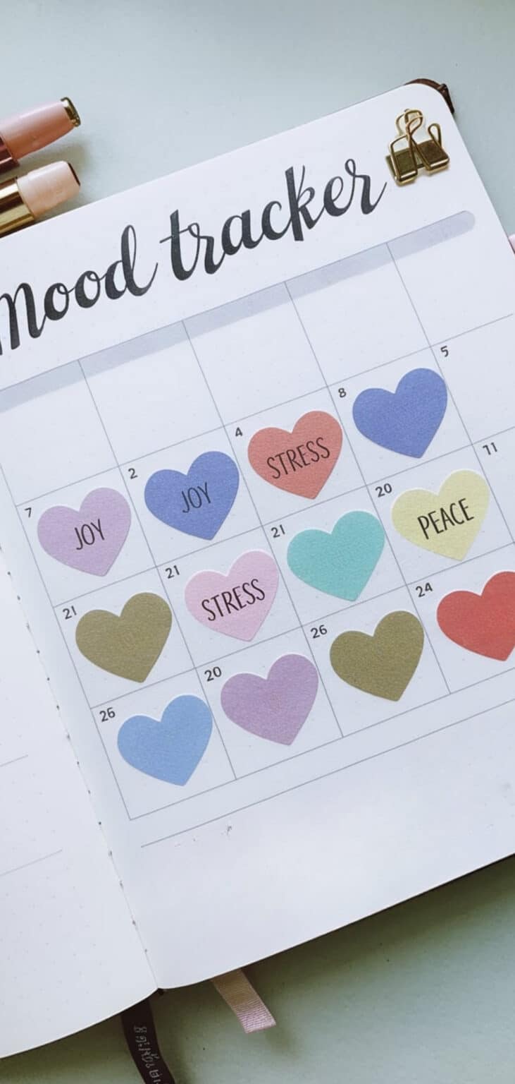 15 Creative Mood Tracker Bullet Journal Stickers - The Mega Mom