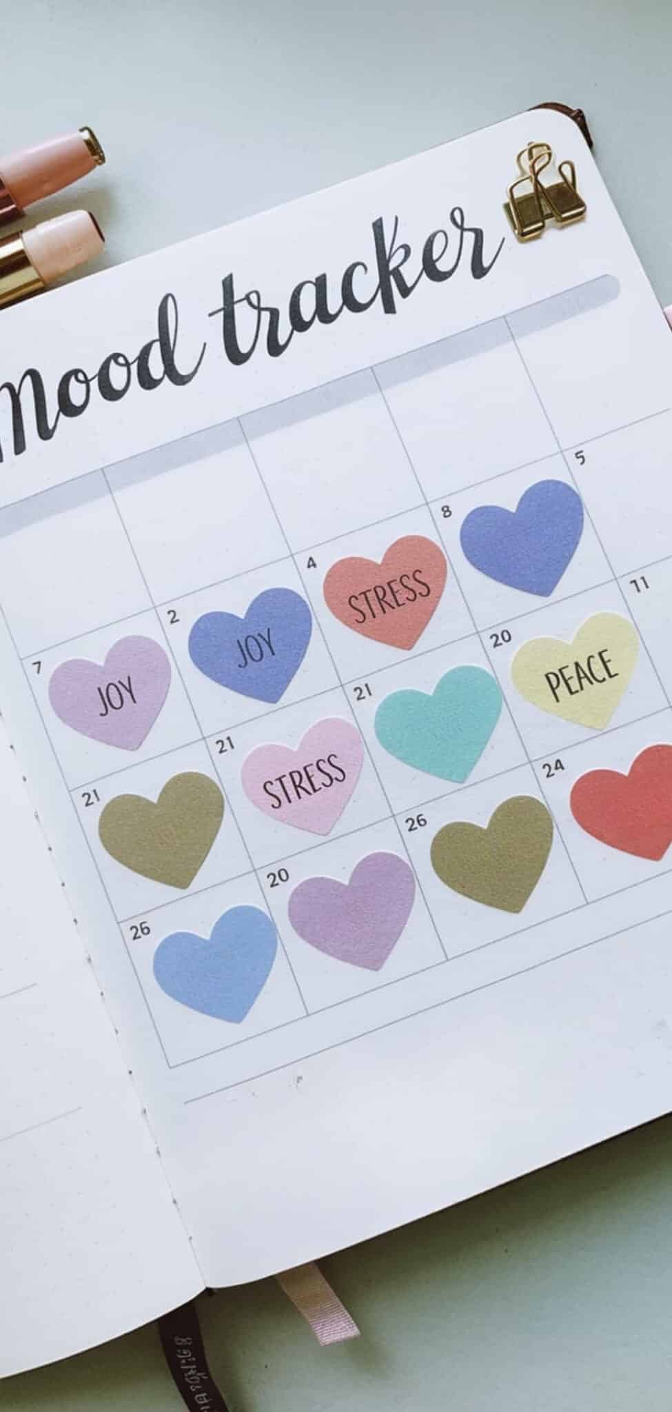 15 Creative Mood Tracker Bullet Journal Stickers - The Mega Mom