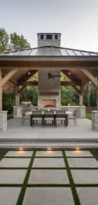 18 Stunning Outdoor Pavilion with Fireplace Ideas - The Mega Mom