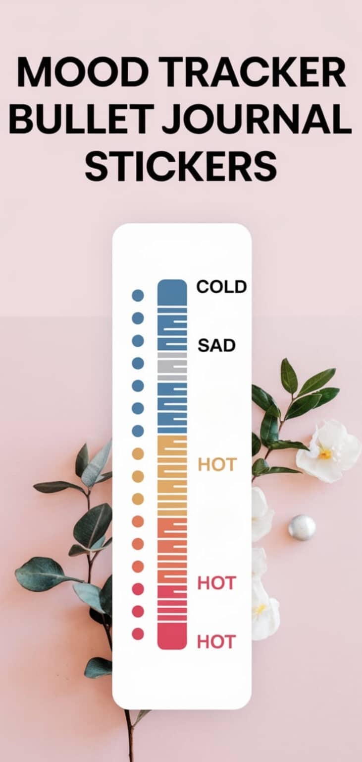 15 Creative Mood Tracker Bullet Journal Stickers - The Mega Mom