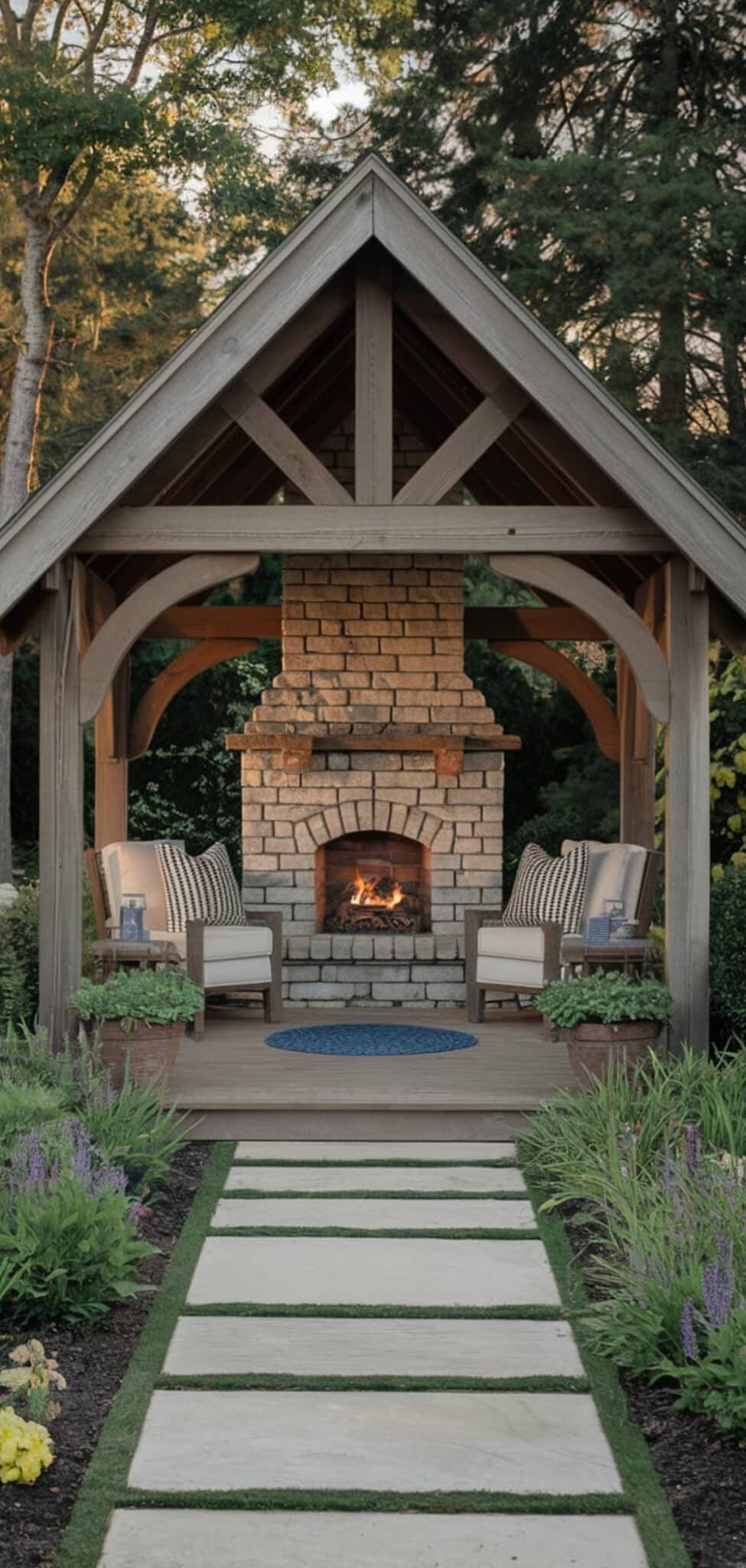 18 Stunning Outdoor Pavilion with Fireplace Ideas - The Mega Mom