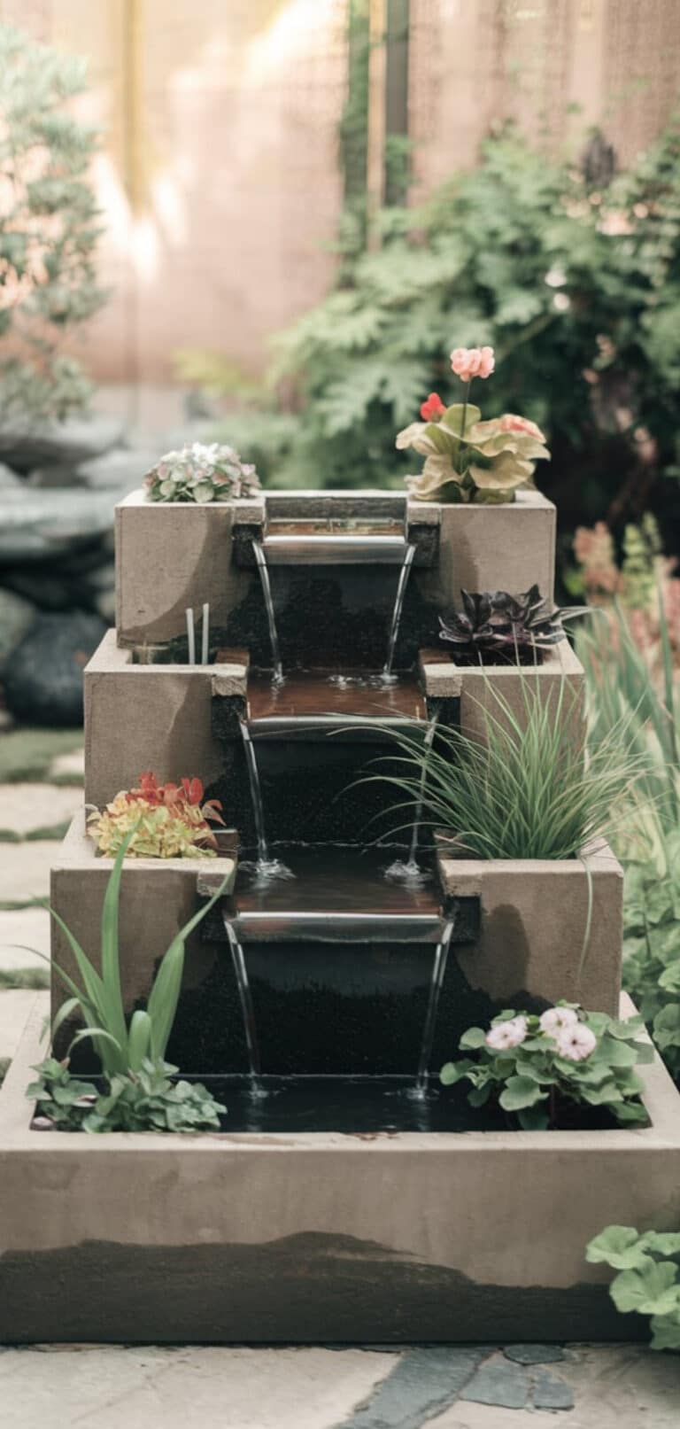 13 Beautiful DIY Waterfall Fountain Ideas - The Mega Mom