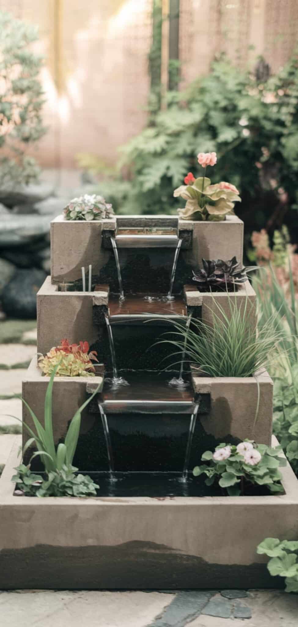 13 Beautiful DIY Waterfall Fountain Ideas - The Mega Mom