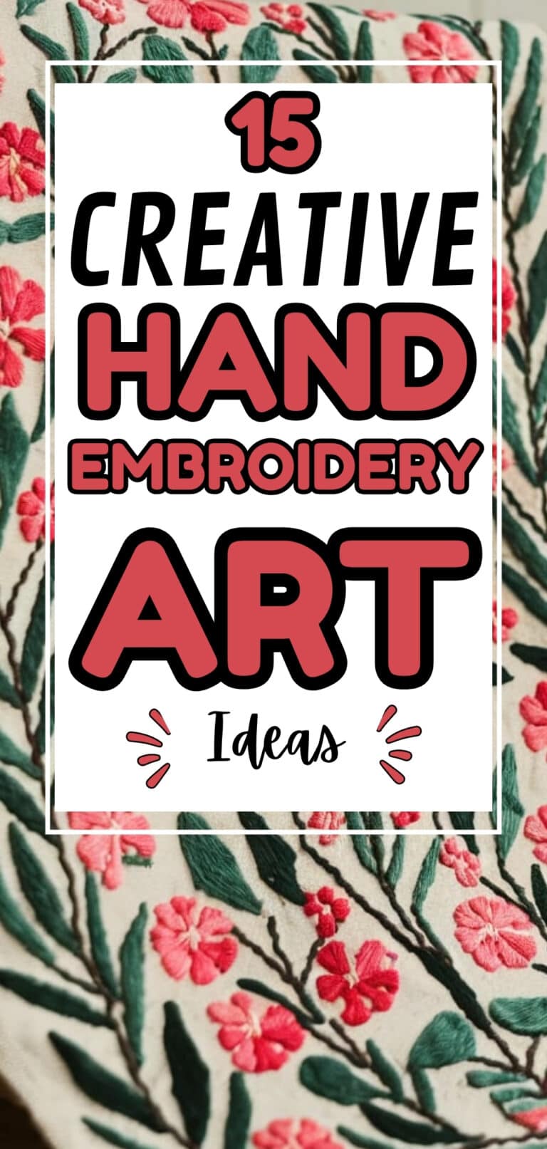 15 Creative Hand Embroidery Art Ideas - The Mega Mom