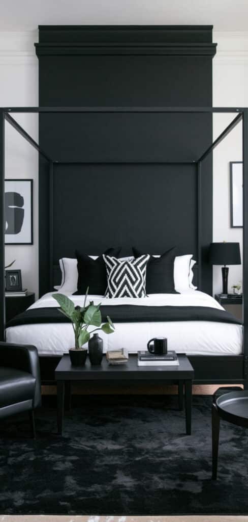 15 Stunning Black Frame Canopy Bed Ideas - The Mega Mom