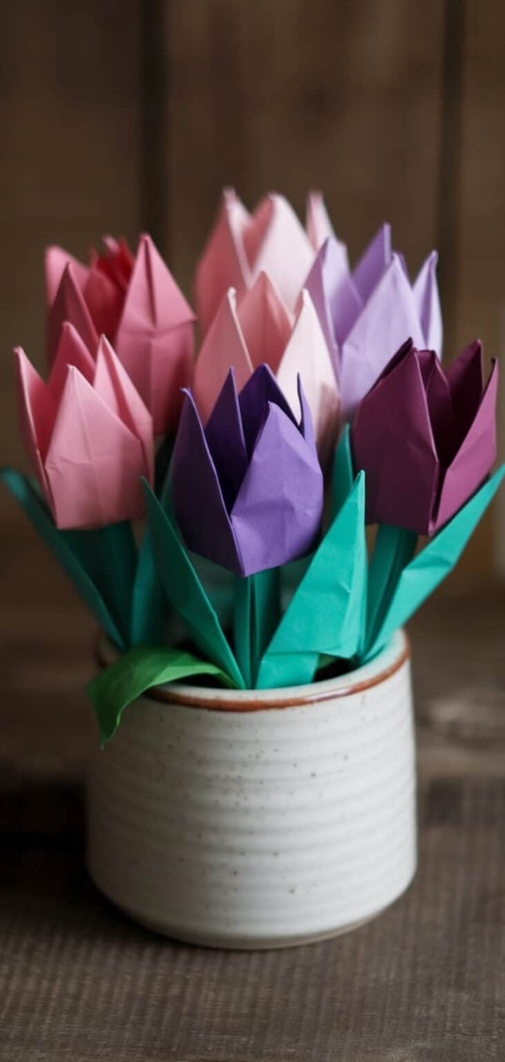 13 Beautiful Handmade Flower Paper Crafts Aesthetic Ideas - The Mega Mom