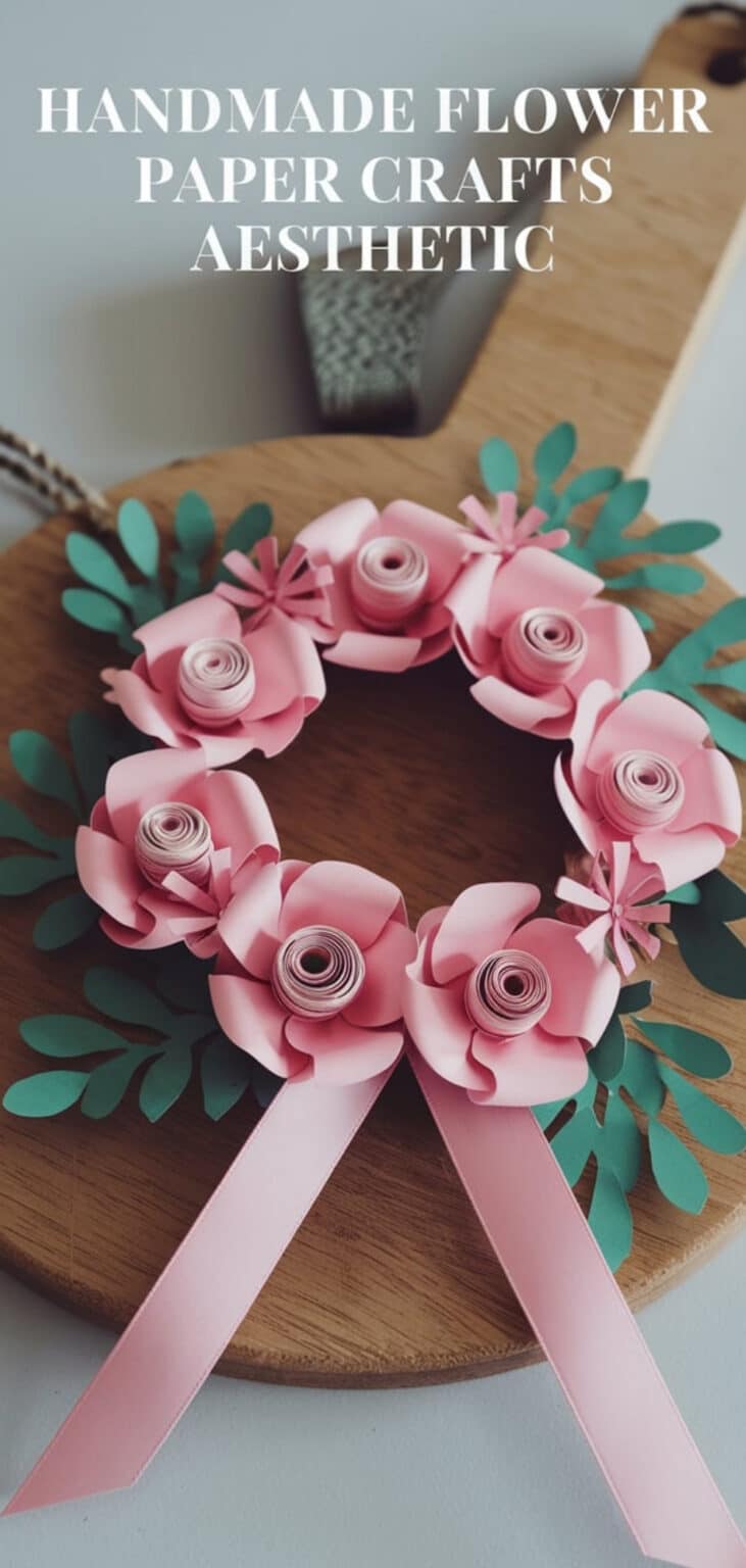 13 Beautiful Handmade Flower Paper Crafts Aesthetic Ideas - The Mega Mom