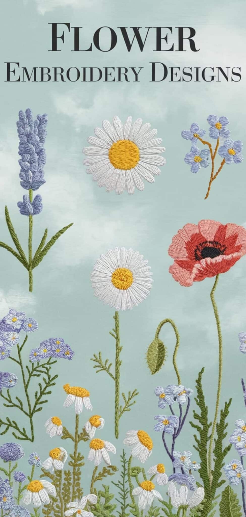 15 Beautiful Flower Embroidery Designs - The Mega Mom