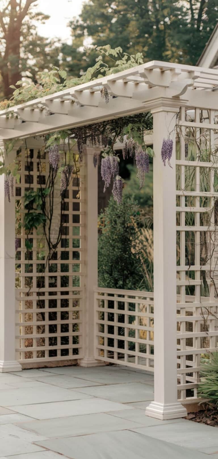 15 Stunning Trellis Pergola Patio Ideas - The Mega Mom