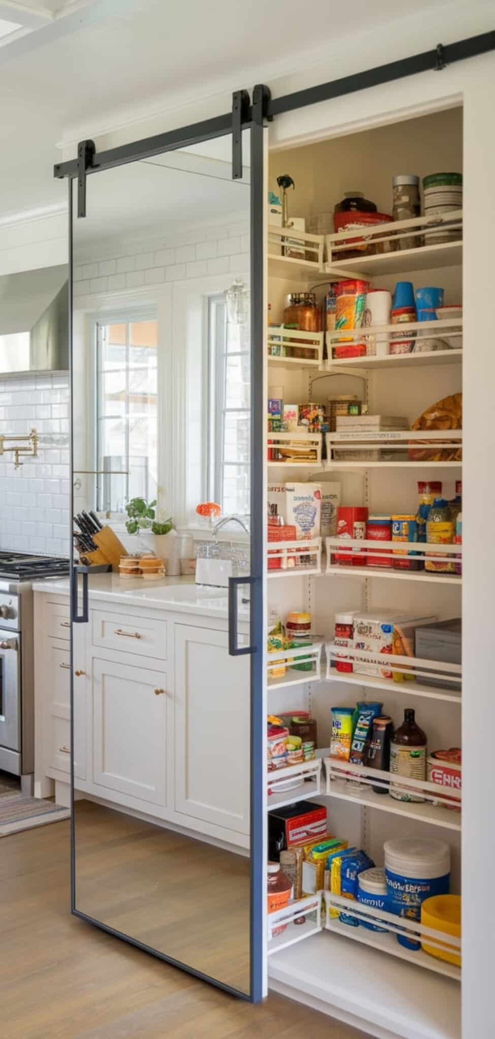 16 Charming Sliding Pantry Door Ideas - The Mega Mom