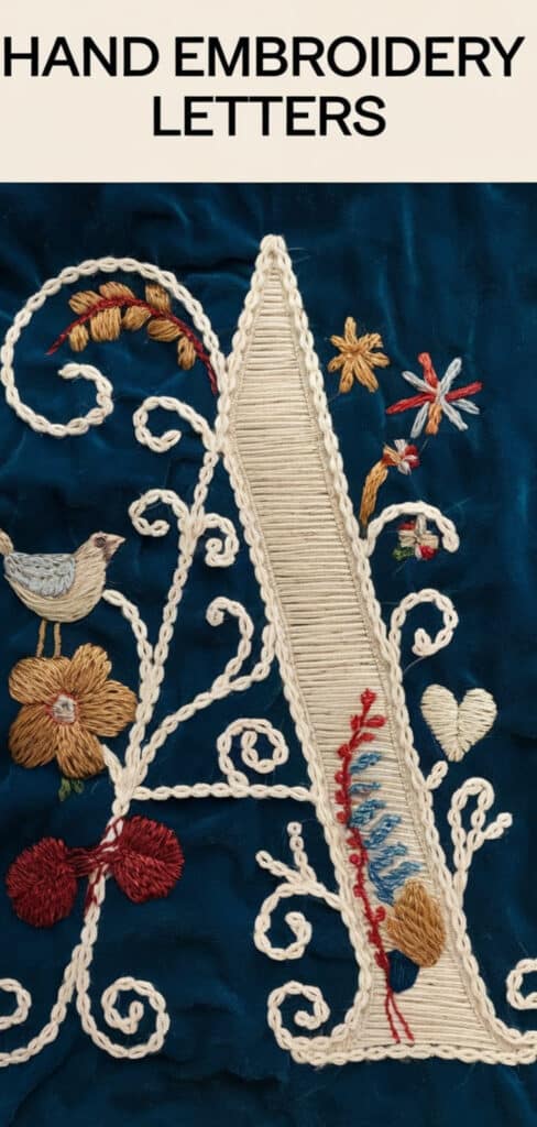 17 Beautiful Hand Embroidery Letters Ideas - The Mega Mom