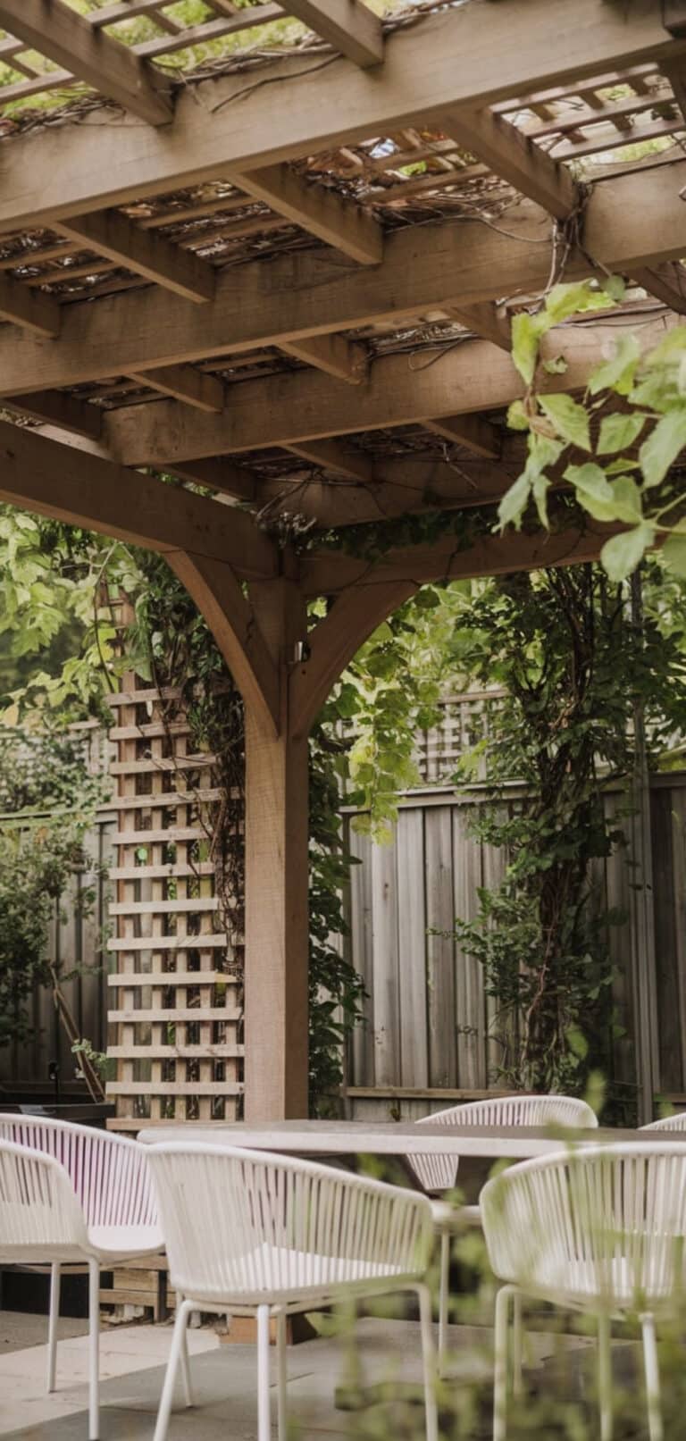 15 Stunning Trellis Pergola Patio Ideas - The Mega Mom