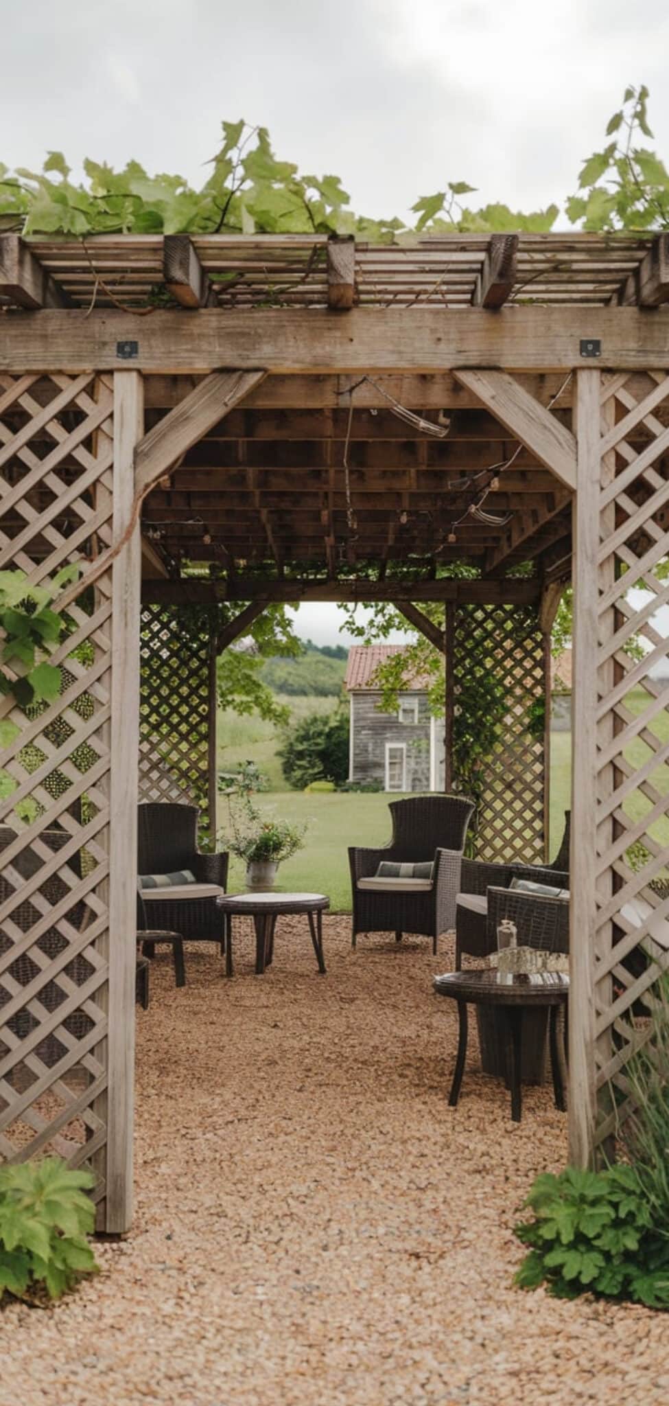 15 Stunning Trellis Pergola Patio Ideas - The Mega Mom