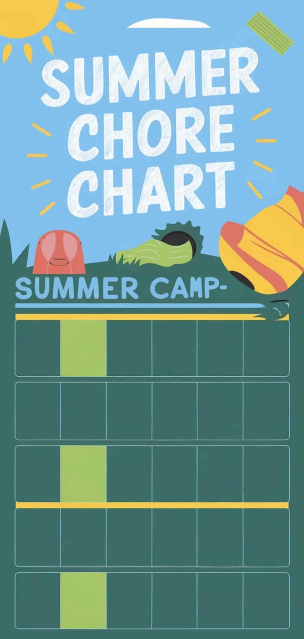 12 Creative Summer Chore Chart Ideas - The Mega Mom