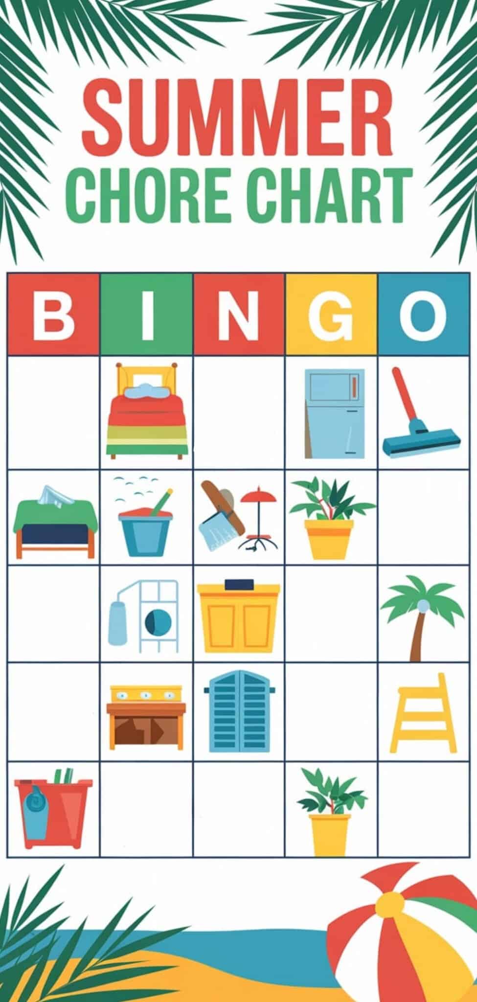 12 Creative Summer Chore Chart Ideas - The Mega Mom