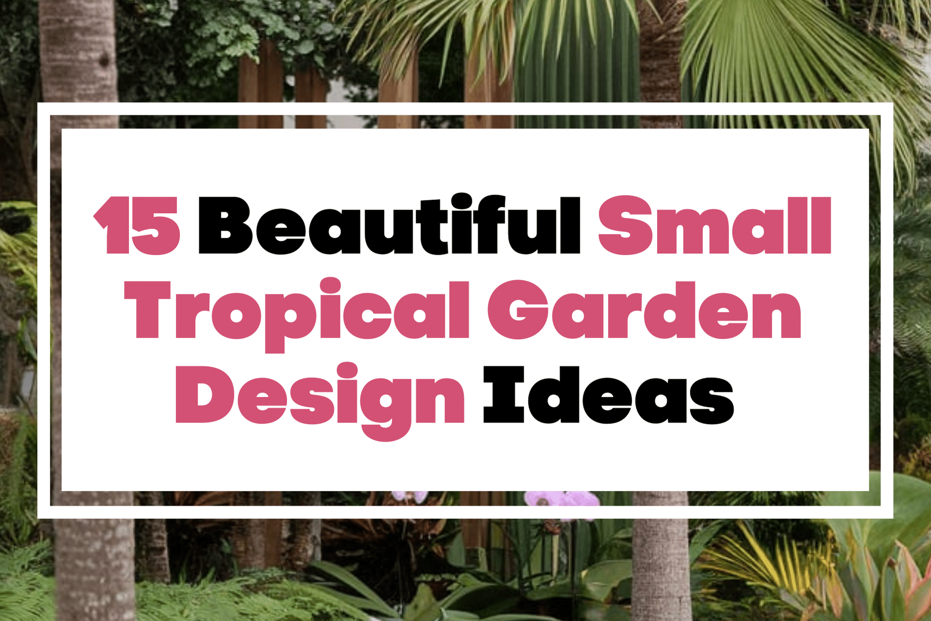 15 Beautiful Small Tropical Garden Design Ideas - The Mega Mom