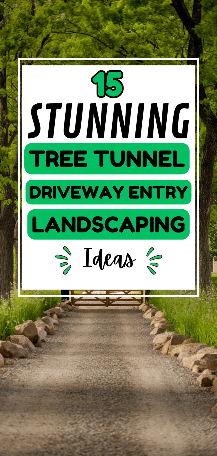 15 Stunning Tree Tunnel Driveway Entry Landscaping Ideas - The Mega Mom