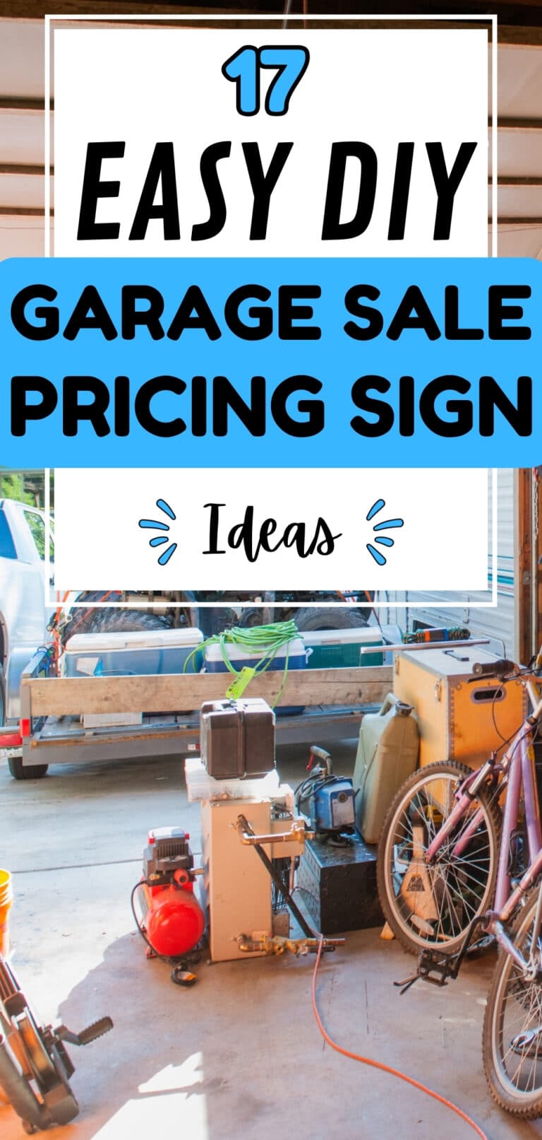 16 Easy DIY Garage Sale Pricing Sign Ideas - The Mega Mom