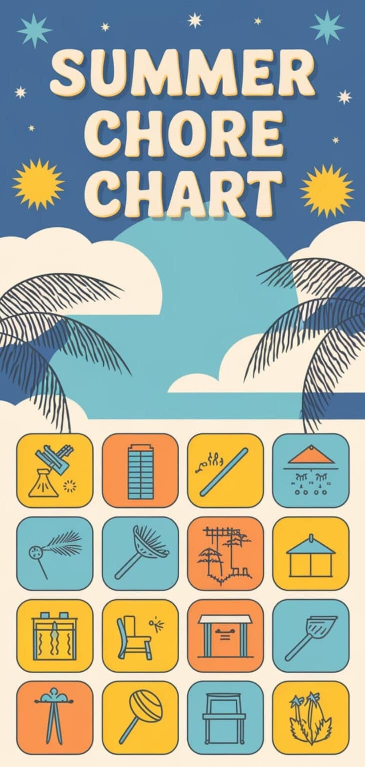 12 Creative Summer Chore Chart Ideas - The Mega Mom