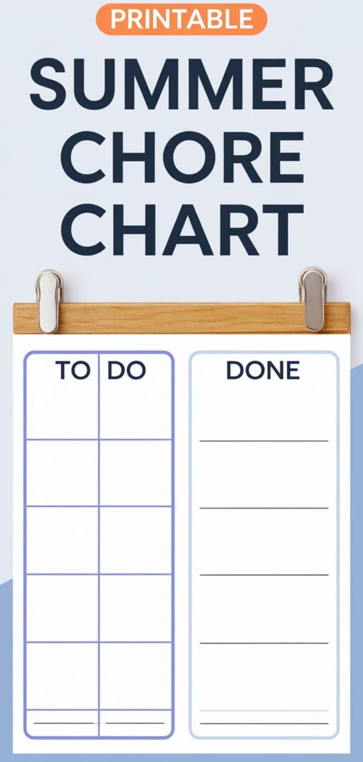 12 Creative Summer Chore Chart Ideas - The Mega Mom