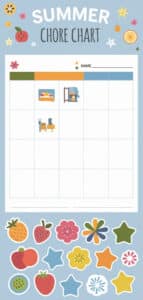 12 Creative Summer Chore Chart Ideas - The Mega Mom
