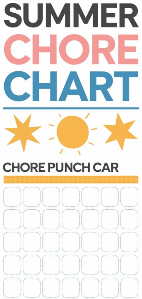 12 Creative Summer Chore Chart Ideas - The Mega Mom