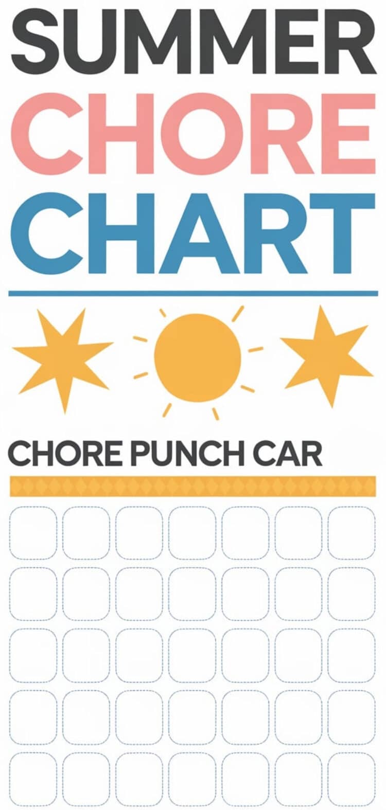 12 Creative Summer Chore Chart Ideas - The Mega Mom