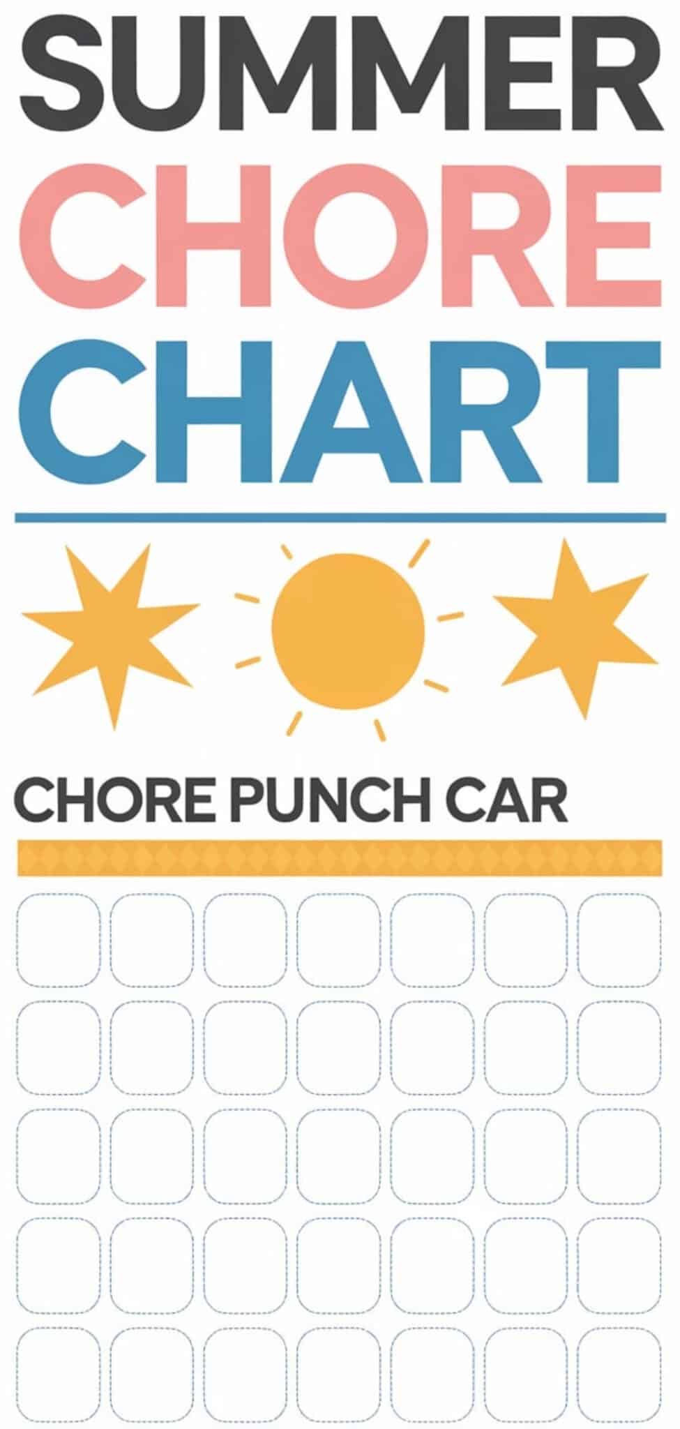 12 Creative Summer Chore Chart Ideas - The Mega Mom