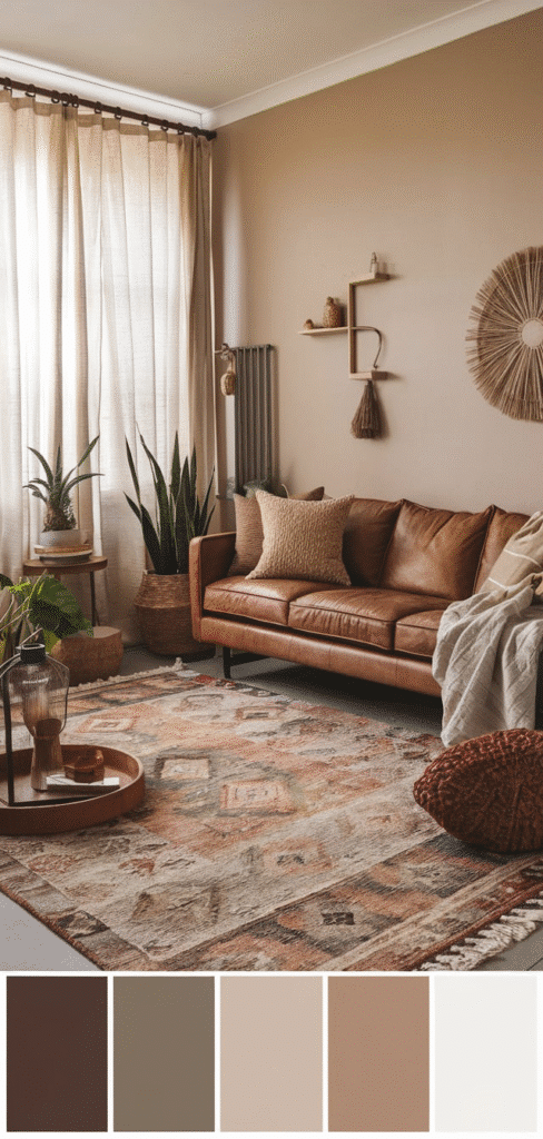 18 Earthy Boho Living Room Color Palette Ideas - The Mega Mom