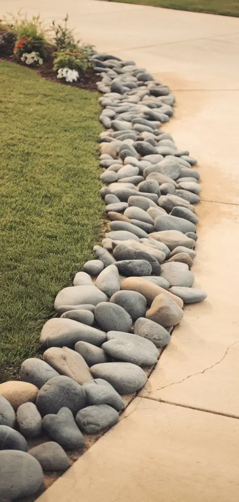 17 Genius Front Yard River Rock Landscaping Instead of Mulch Ideas ...