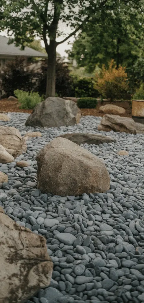17 Genius Front Yard River Rock Landscaping Instead of Mulch Ideas ...