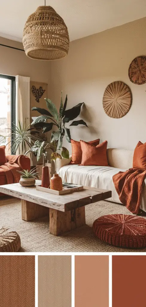 18 Earthy Boho Living Room Color Palette Ideas - The Mega Mom