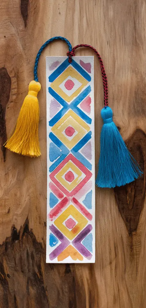 15 Brilliant DIY Watercolour Book marks with Tassels - The Mega Mom