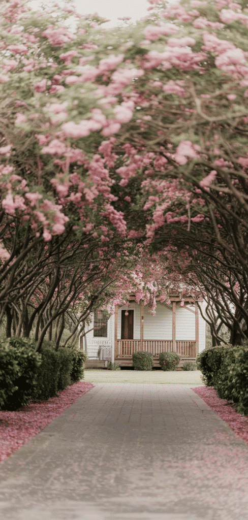 15 Stunning Tree Tunnel Driveway Entry Landscaping Ideas - The Mega Mom