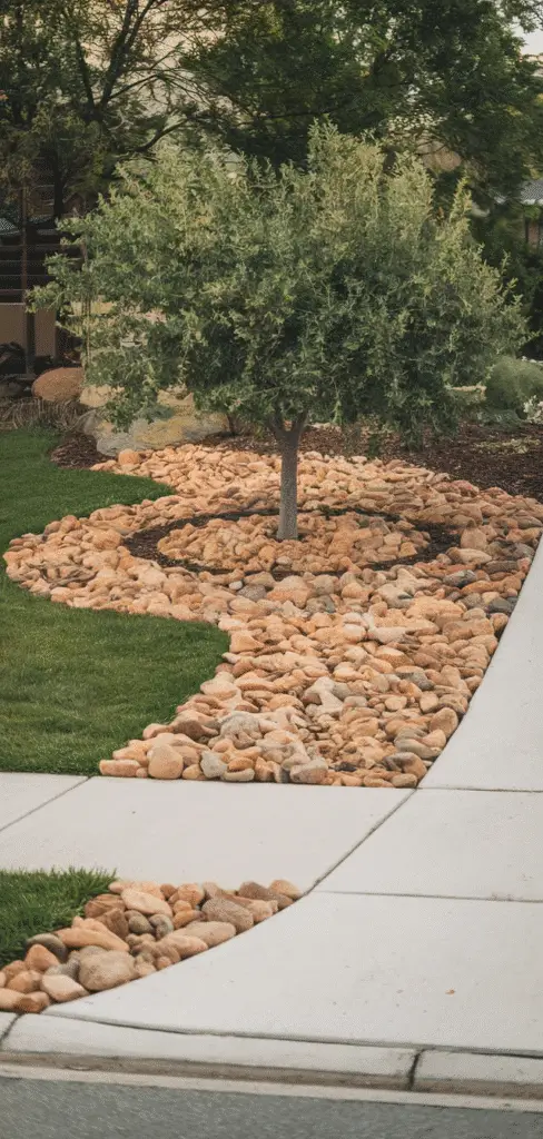 17 Genius Front Yard River Rock Landscaping Instead of Mulch Ideas ...