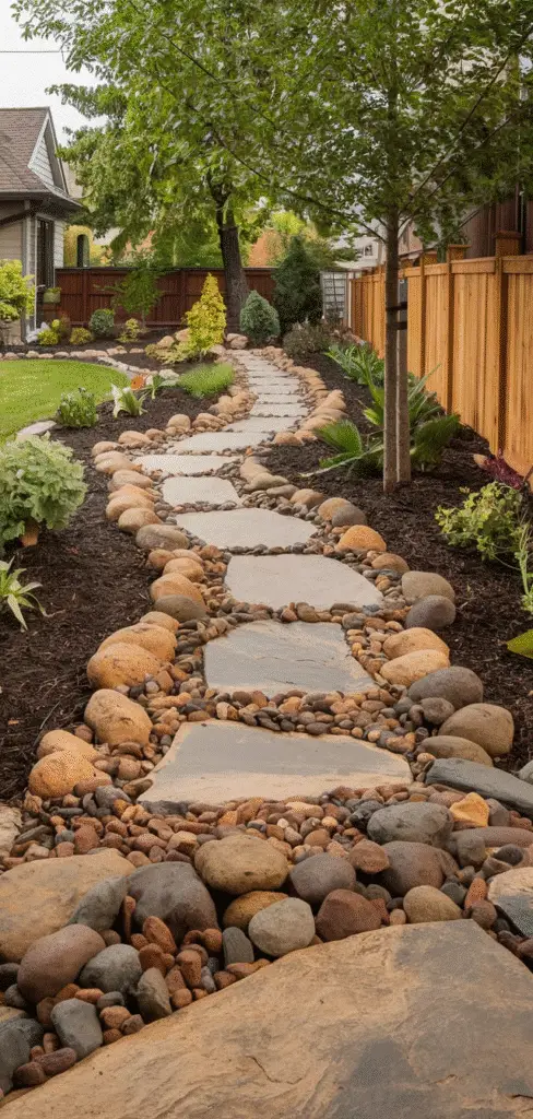 17 Genius Front Yard River Rock Landscaping Instead of Mulch Ideas ...