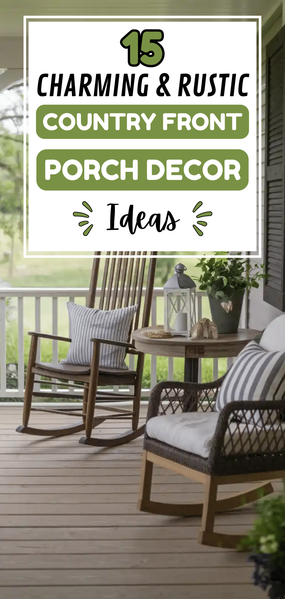 15 Charming & Rustic Country Front Porch Decor Ideas - The Mega Mom