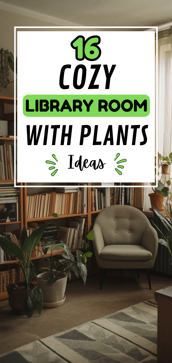 10+ Cozy Library Room With Plants Ideas - The Mega Mom