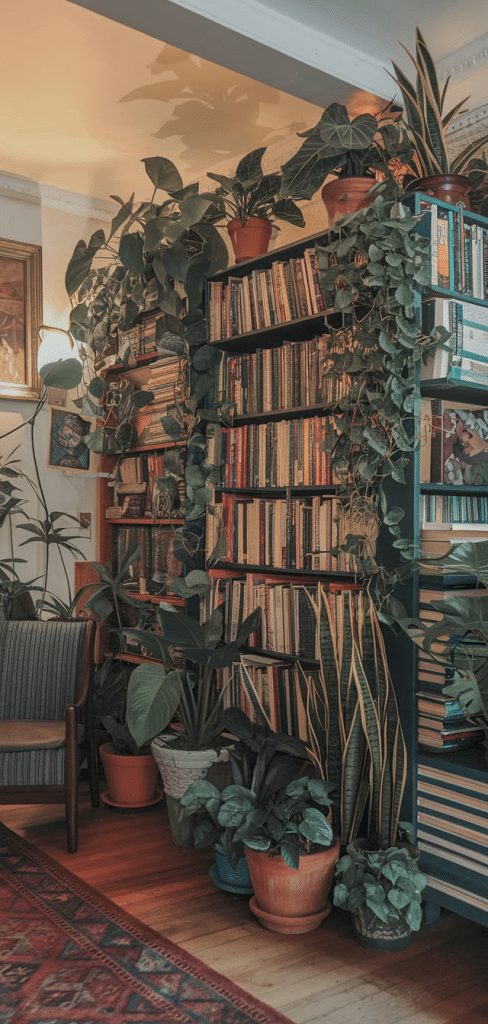 10+ Cozy Library Room With Plants Ideas - The Mega Mom