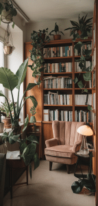 10+ Cozy Library Room With Plants Ideas - The Mega Mom