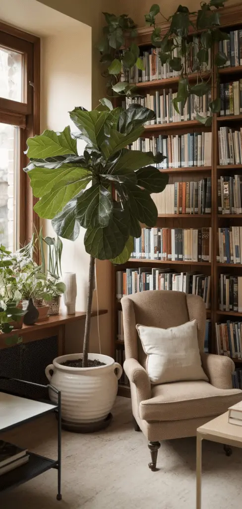 10+ Cozy Library Room With Plants Ideas - The Mega Mom