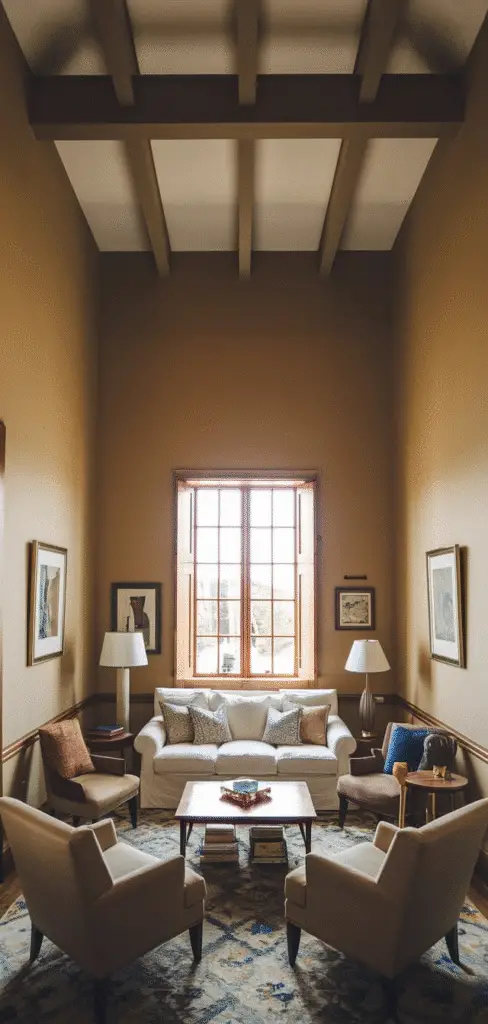 15 Beautiful Small High Ceiling Living Room Ideas - The Mega Mom