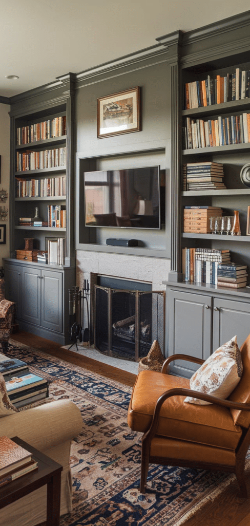 15 Beautiful Bookshelves Fireplace Built In Ideas - The Mega Mom