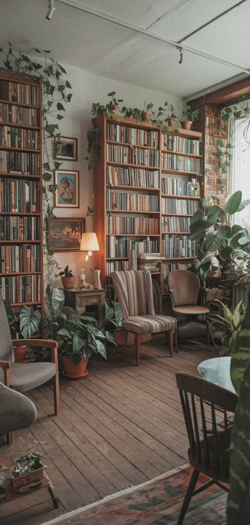 10+ Cozy Library Room With Plants Ideas - The Mega Mom
